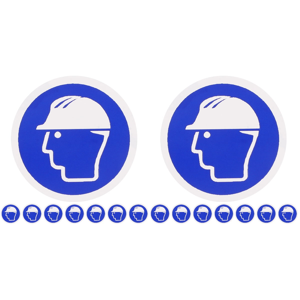 MLINS 20 Pcs Hard Hat Label Pictogram Sign Wear Helmet Sticker Wear ...