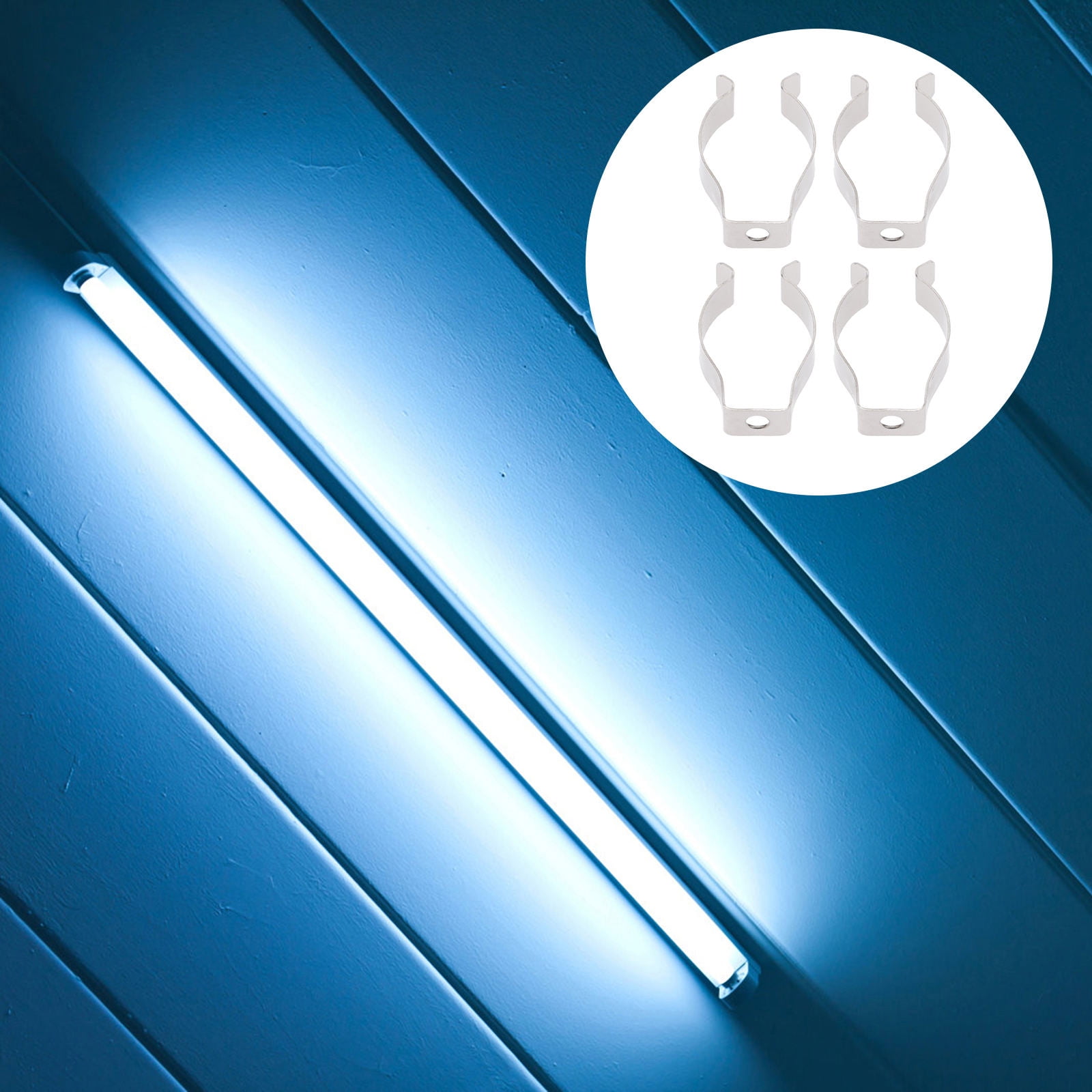 MLINS 20 Pcs Heavy Duty Clamps Bracket Light Tube Fluorescent Mount LED ...