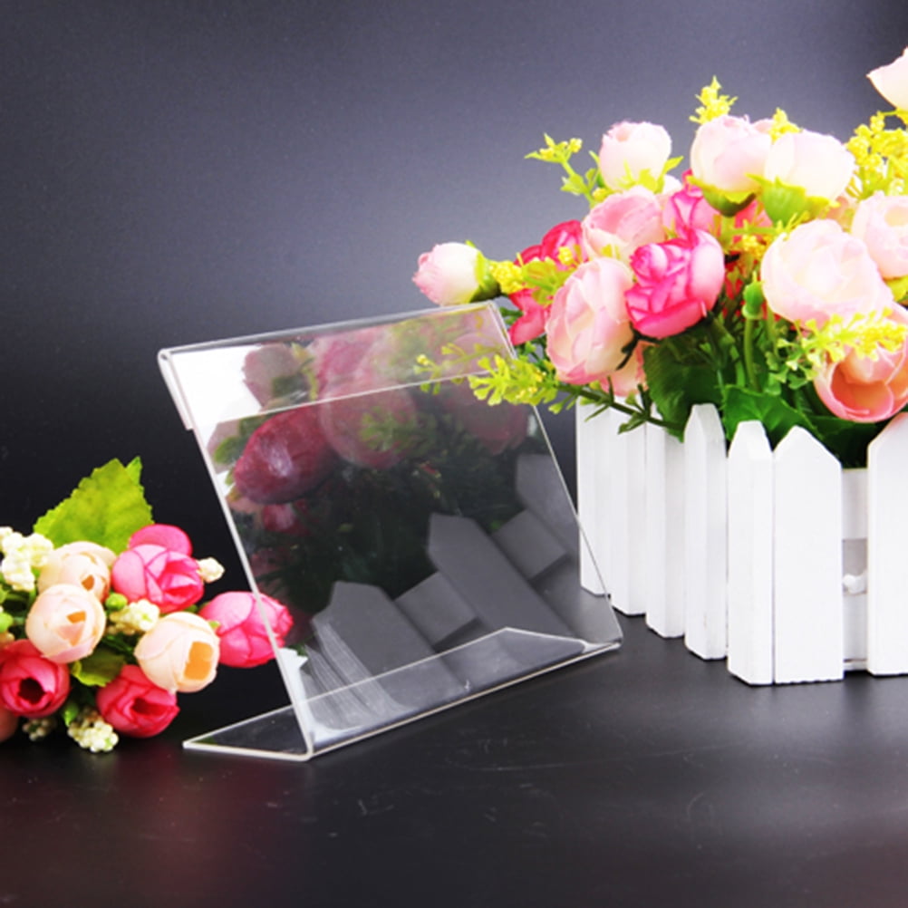 MLINS 20 Pcs Label Holder Stand Picture Display Pricing Shelf Perspex ...