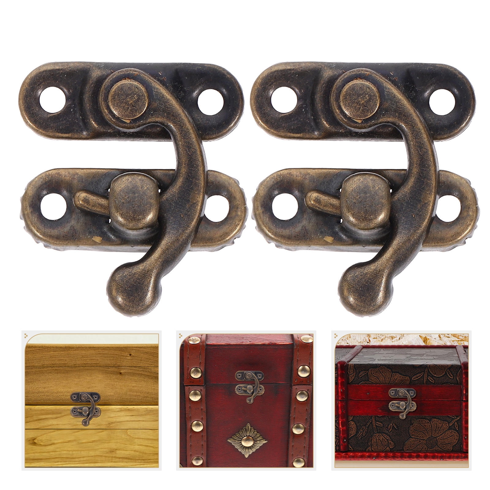 MLINS 20 Pcs Latches for Wood Boxes Craft Hinges Interior Hasp Cabinet ...