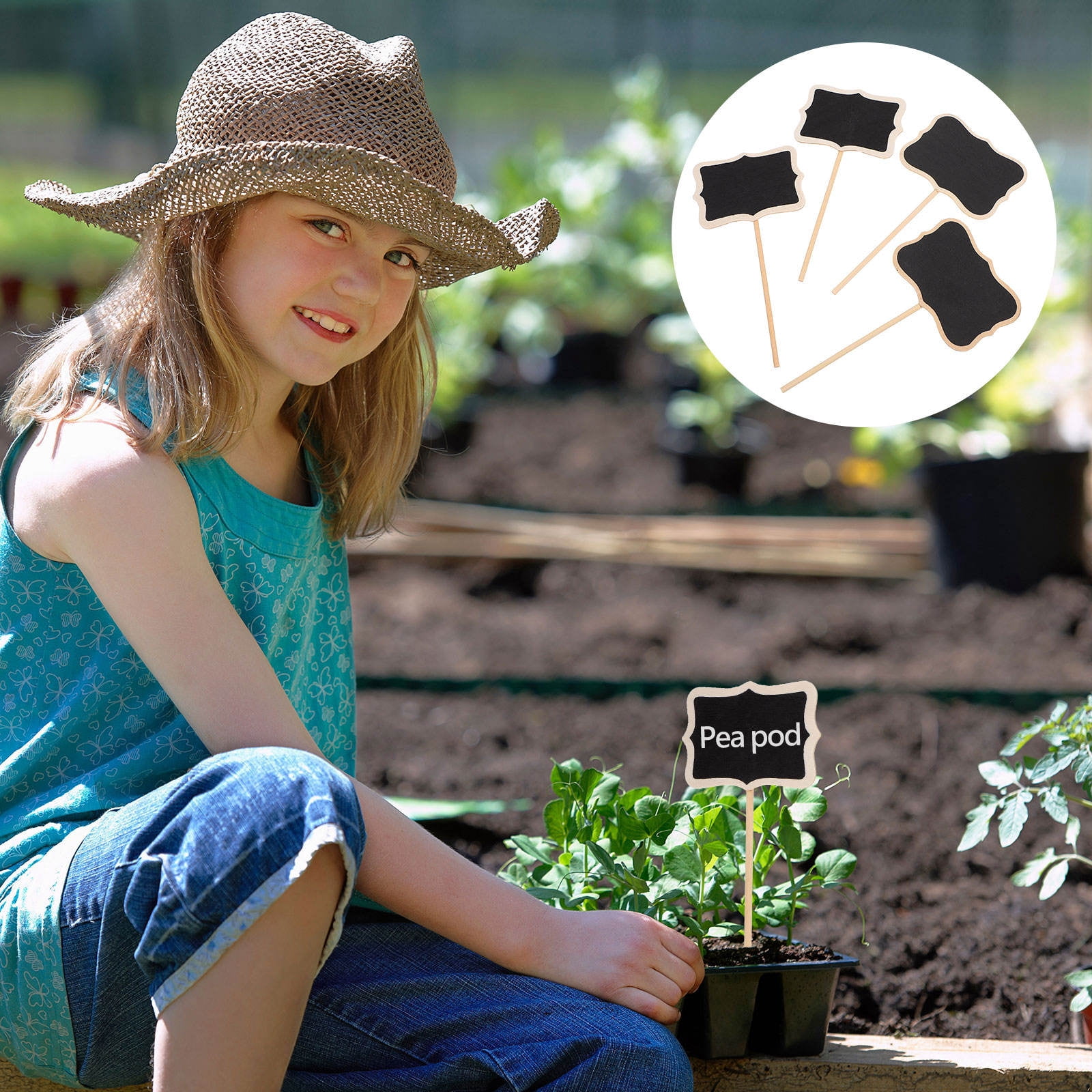 MLINS 20 Pcs Plant Tags for Outdoor Plants Billboard Plug-in Messages ...