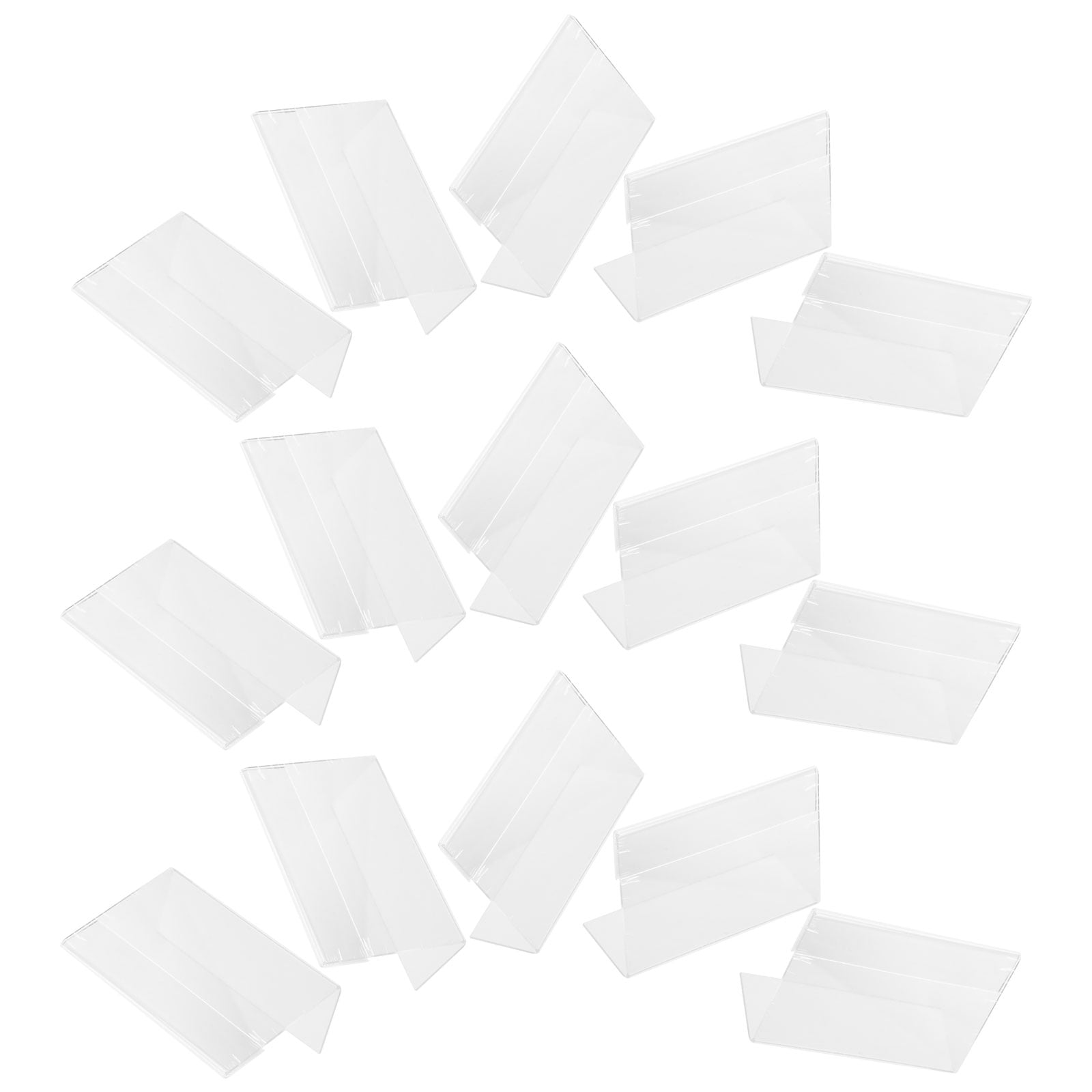 MLINS 20 Pcs Retail Label Holder Name Tag Stands Transparent Office ...