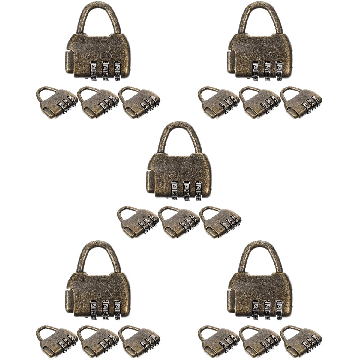 MLINS 20 Pcs Retro Combination Lock Digital Number Lock Antique Style ...