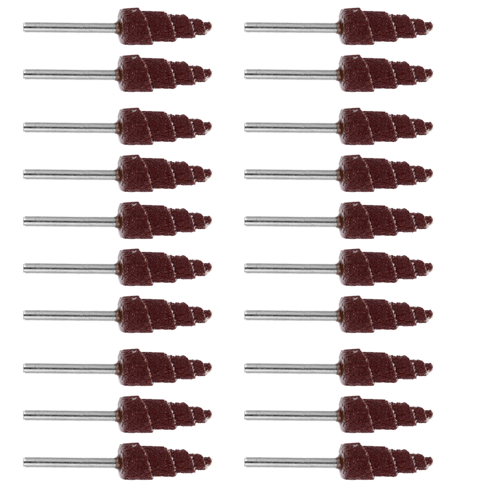 MLINS 20 Pcs Rotary Tool Grinding Wheel Cone Shape Sander Work Brown ...