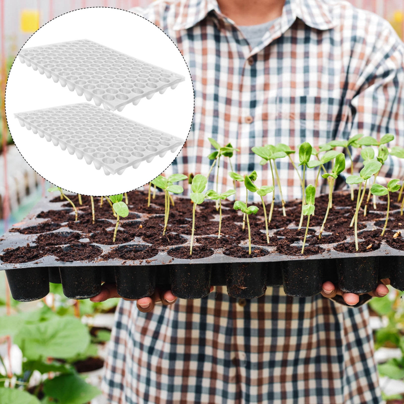 MLINS 20 Pcs Seedling Tray DIY Plant Growing Trays 53X38CM - Walmart.com