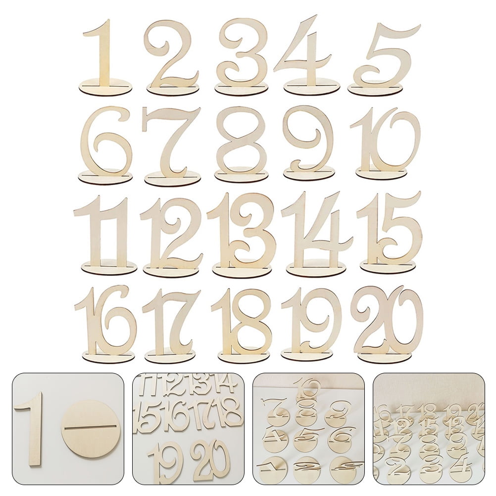MLINS 20 Pcs Table Signs Digital Seat Board Sturdy Numbers Home Event ...