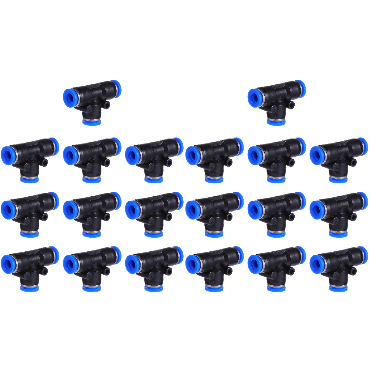 MLINS 20 Pcs Three Way Quick Connector Fitting Plastic Butt Joints ...