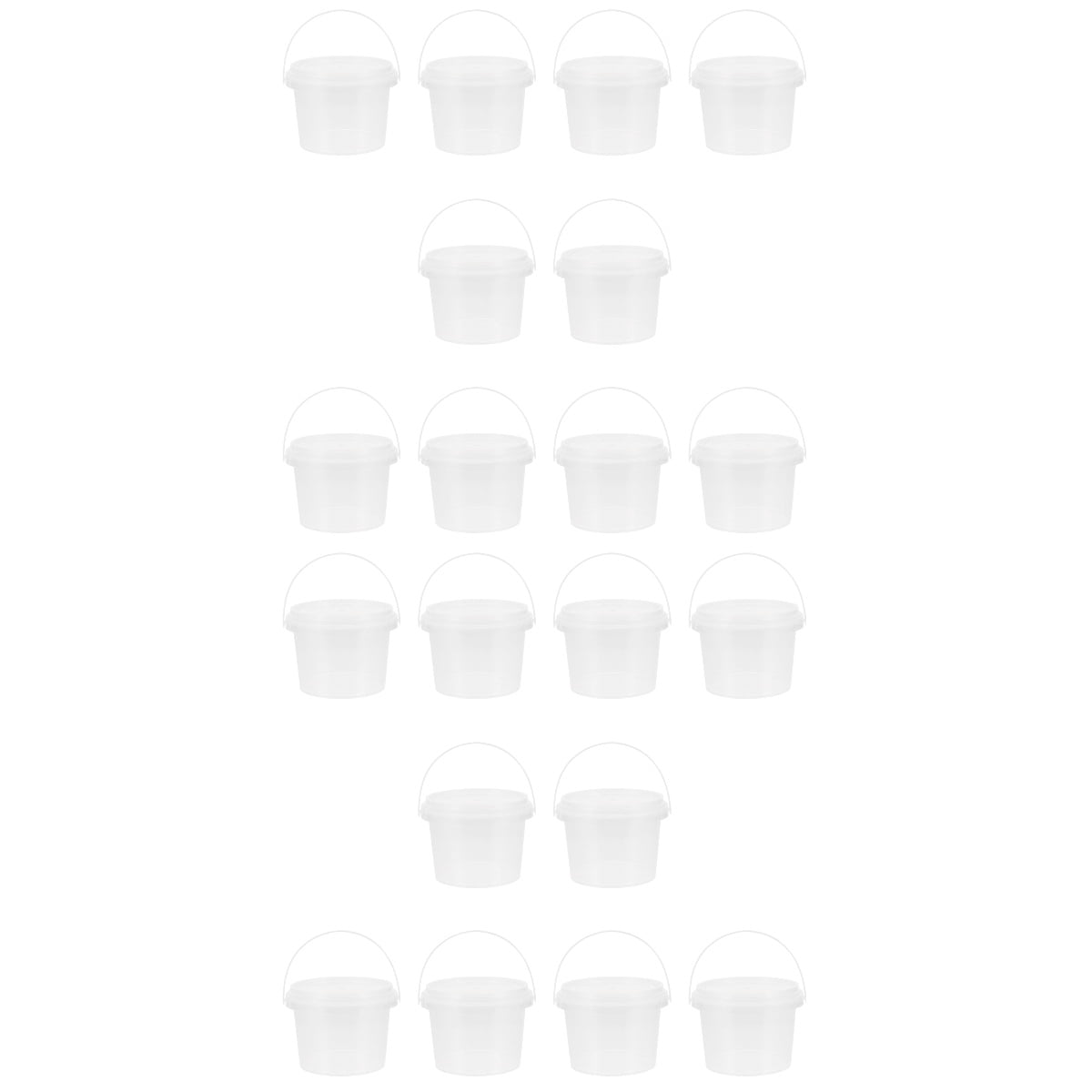 MLINS 20 Pcs Transparent Storage Bucket Party Favor Cans Can Containers ...