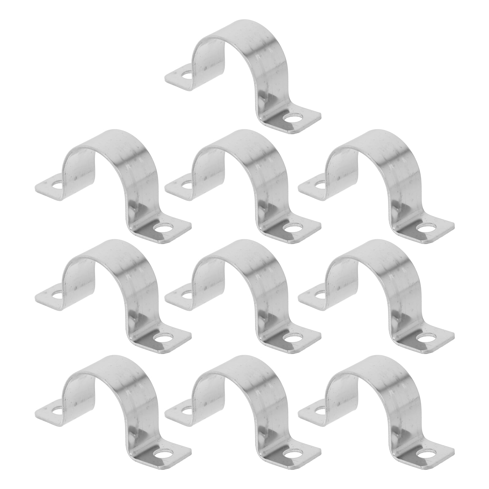 MLINS 20 Pcs U-tube Strap Clamp Clamps Heavy Duty Wire Clips Silver ...