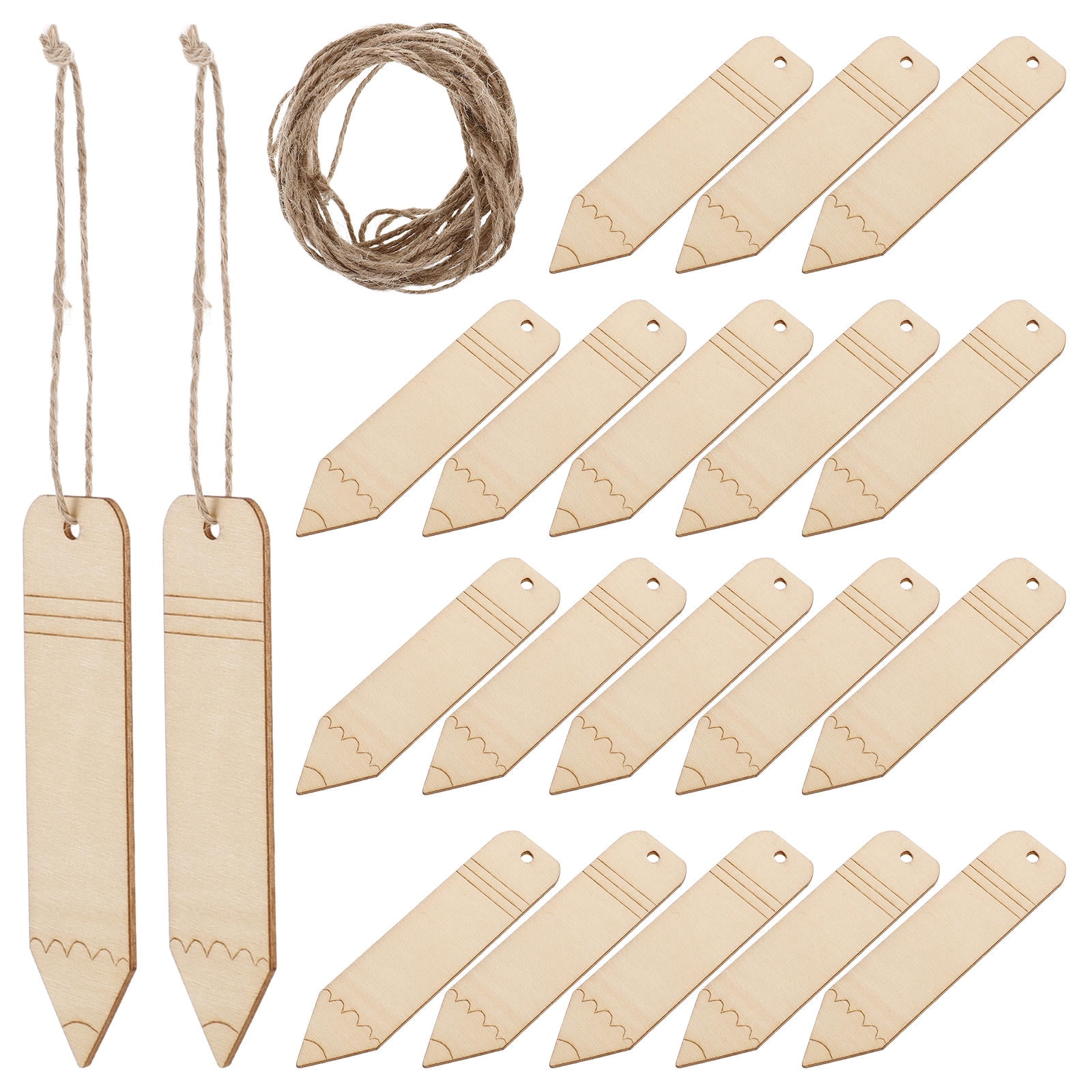 MLINS 20 Pcs Wooden Bookmark Blank Coasters for Crafts Mini Canvas ...