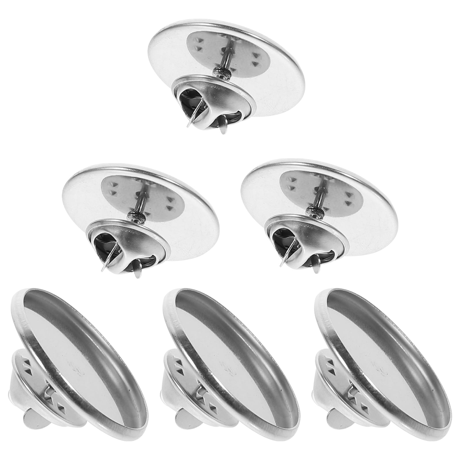 MLINS 20 Sets Brooch Pin Making Materials Pendant Badges Kits Silver ...