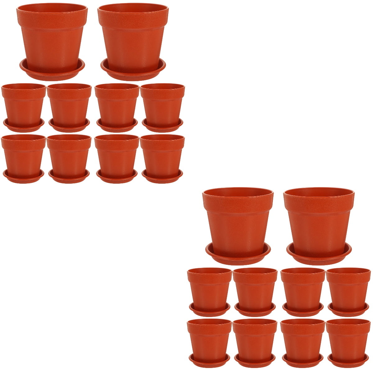 MLINS 20 Sets of Garden Plastic Flowerpot Durable Planting Nursery Pot ...