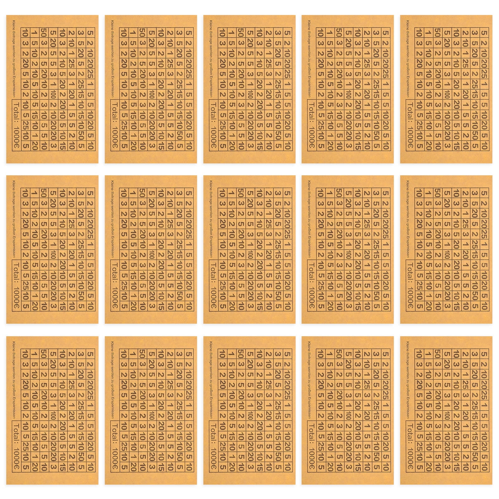 MLINS 20 Sheets Money Box Sticker Number Labels Saving Bank Target ...