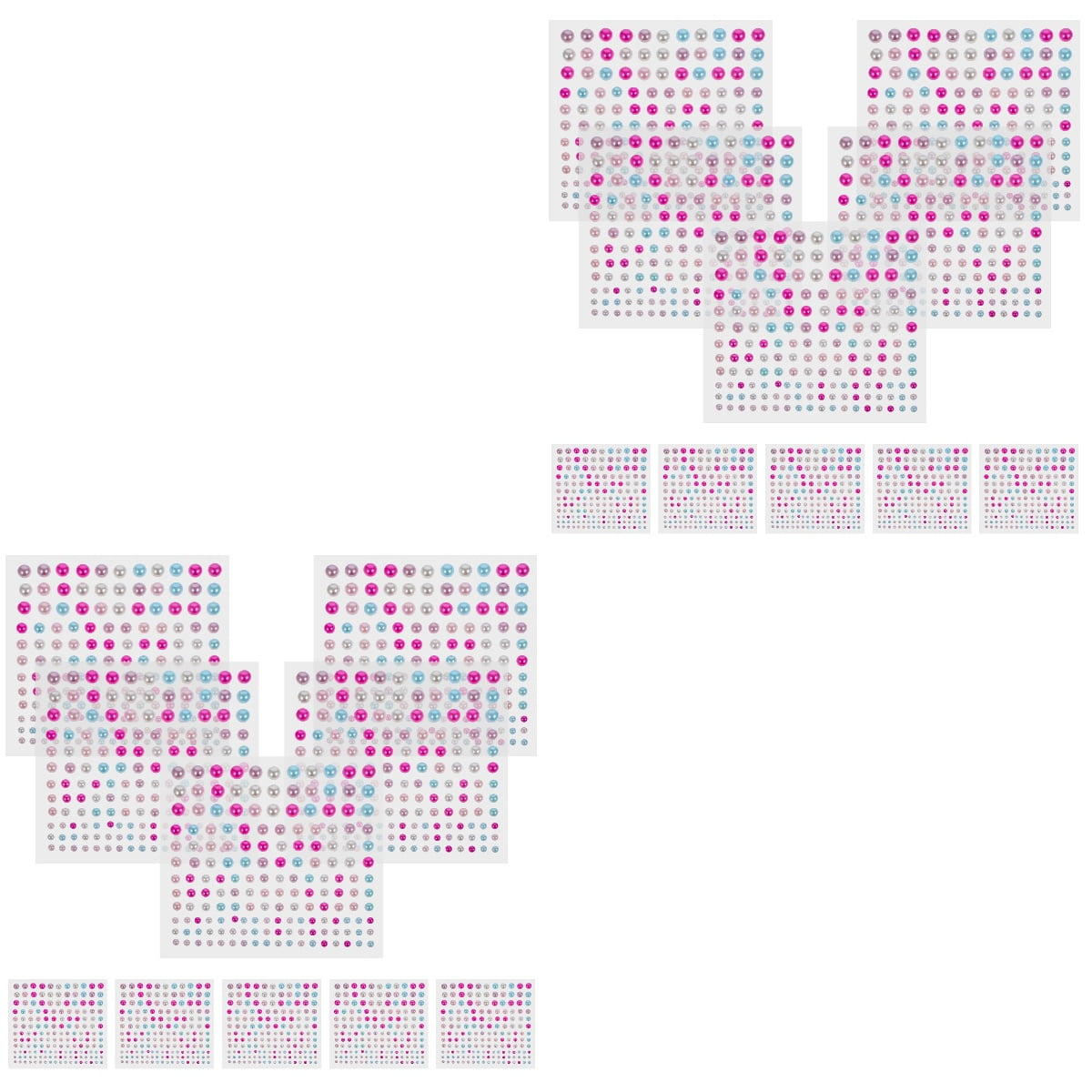 MLINS 20 Sheets Pearl Stickers Self-Adhesive Craft Pearls Faux Pearl ...