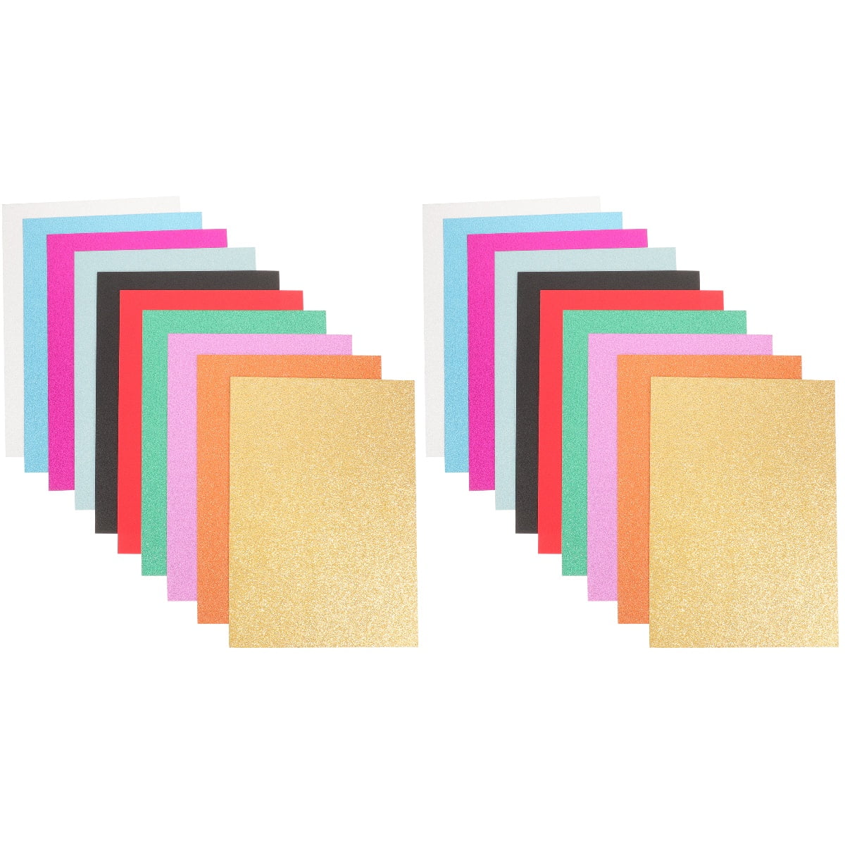 MLINS 20 Sheets of Glitter Cardstock Paper DIY Glitter Craft Paper ...