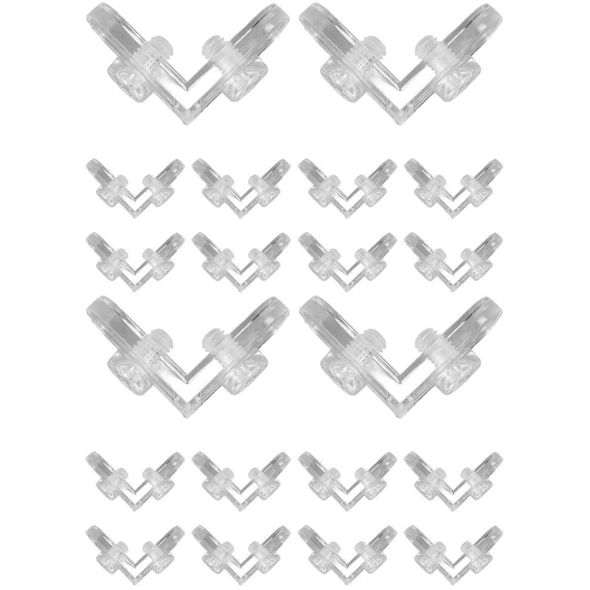 MLINS 20 pcs Acrylic Brackets Clear Angle Joint L Brackets Right Angle ...