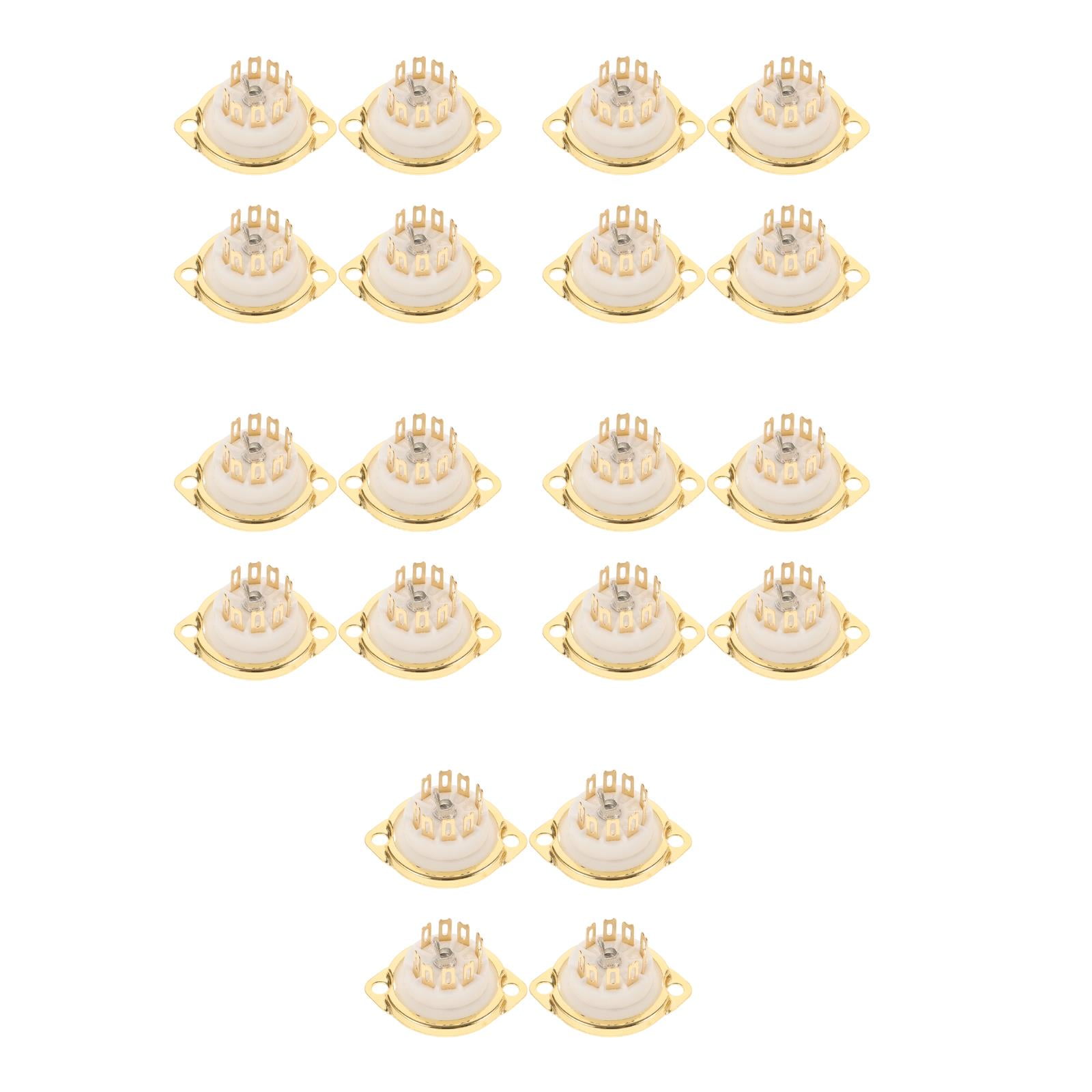 MLINS 20 pcs Amplifier Repairs Tube Sockets 9-pin Ceramic Tube Sockets ...