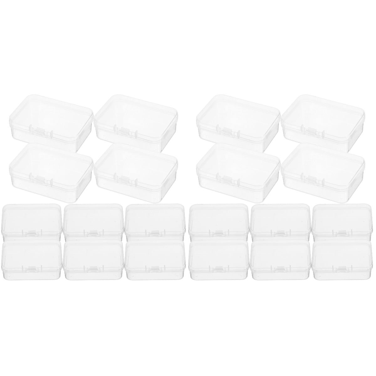 MLINS 20 pcs Clear Storage Boxes Small Parts Packing Boxes Cards ...