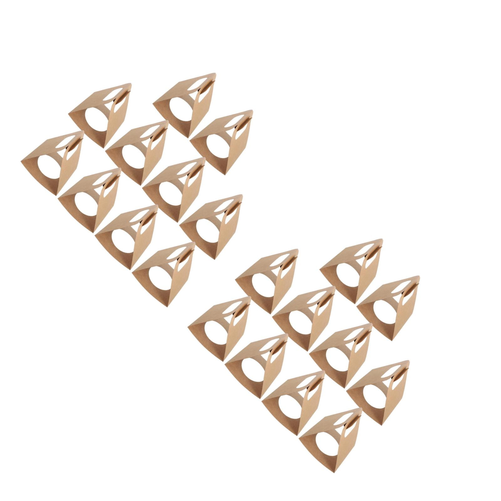 MLINS 20 pcs Drink Carrier With Handle Kraft Paperboard Single Coffee ...