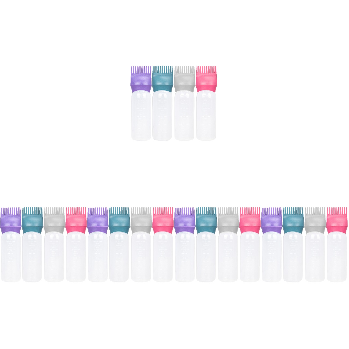 MLINS 20 pcs Hair Color Oiling Bottles Comb Squeeze Dry Cleaning ...