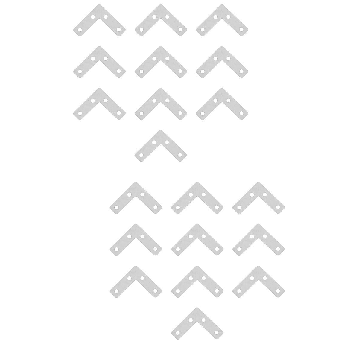 MLINS 20 pcs L-Shape 50mm*50mm Steel Corner Angle Brackets Brace Fixed ...