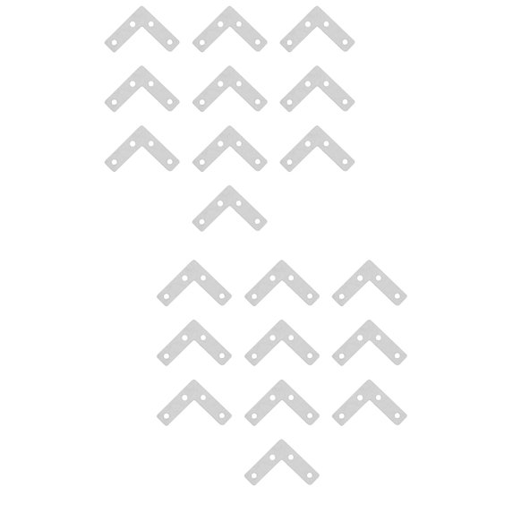 MLINS 20 pcs L-Shape 50mm*50mm Steel Corner Angle Brackets Brace Fixed ...