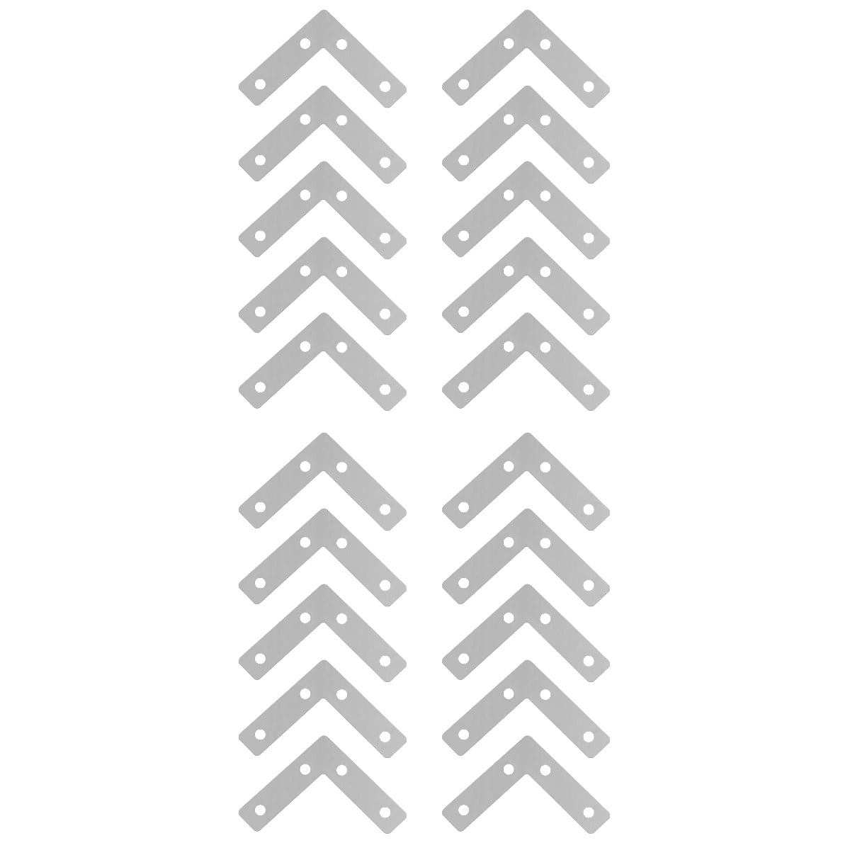 MLINS 20 pcs L-Shape 60mm*60mm Steel Corner Angle Brackets Brace Fixed ...