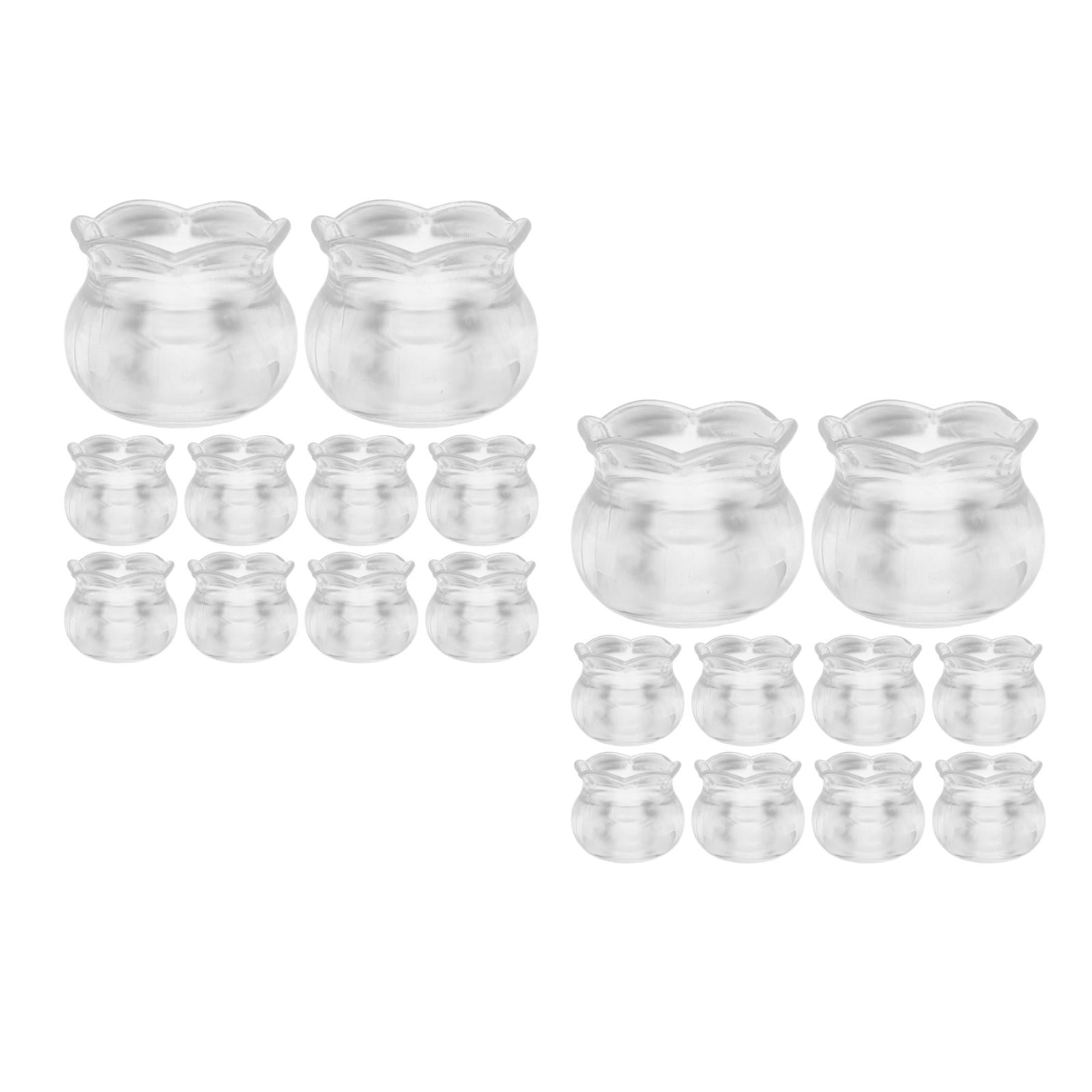 MLINS 20 pcs Miniature Fish Tank Mini Goldfish Bowls Small Plastic Fish ...