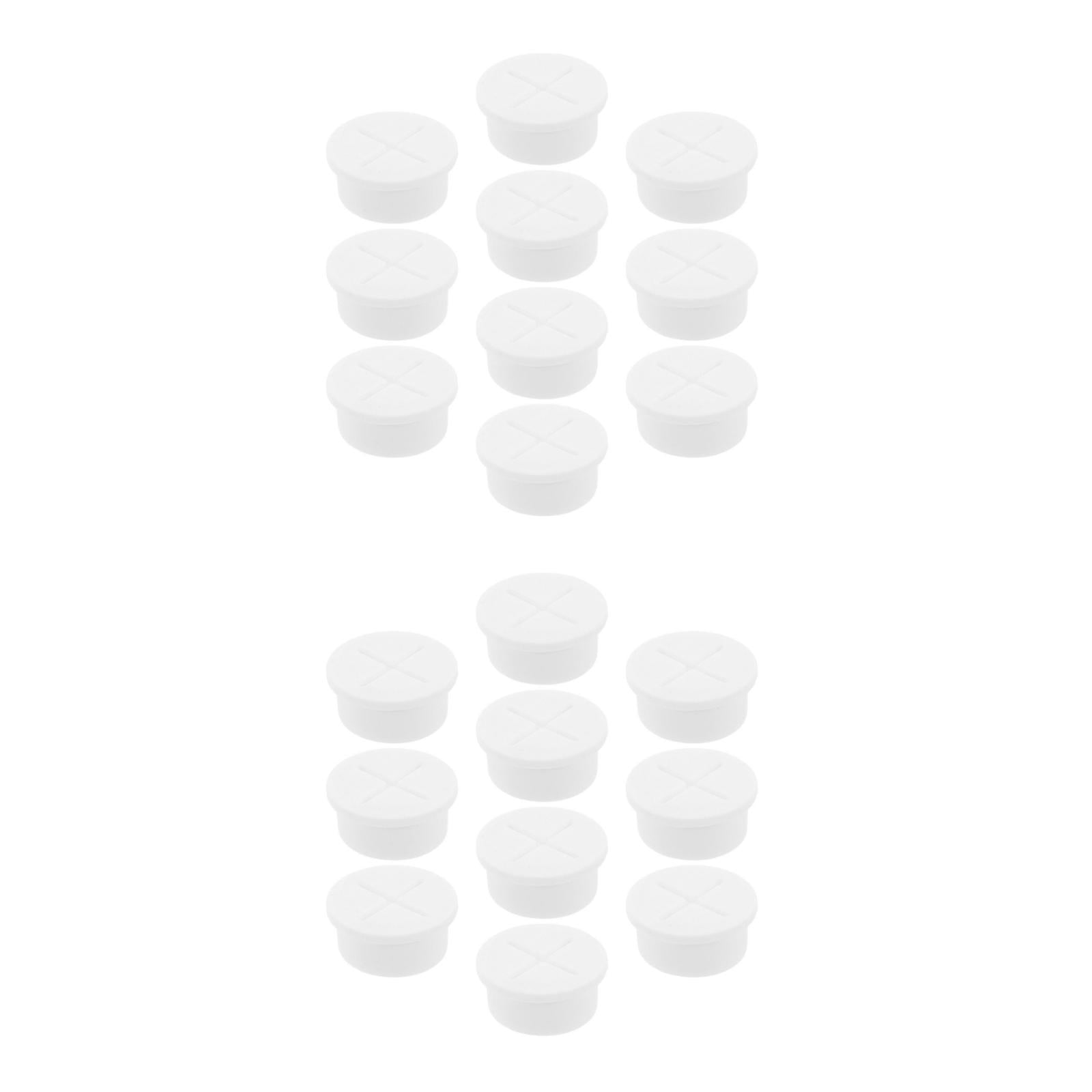 MLINS 20 pcs Round Hole Cover Desk Grommet Cable Management Flexible ...
