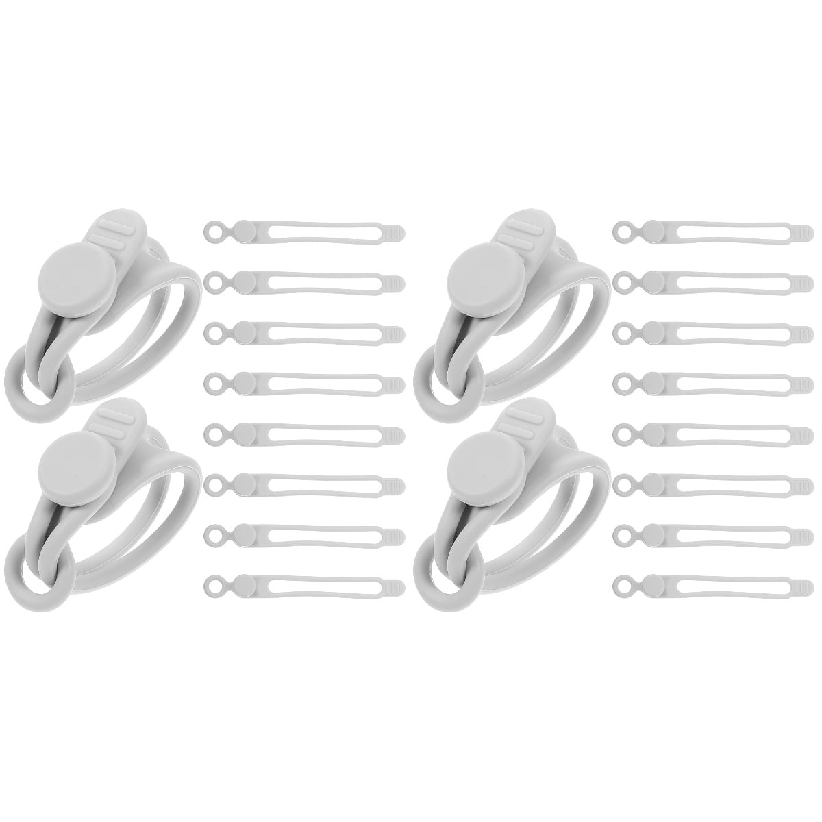 MLINS 20 pcs Silicone Cable Ties Reusable Cable Ties Cable Management ...