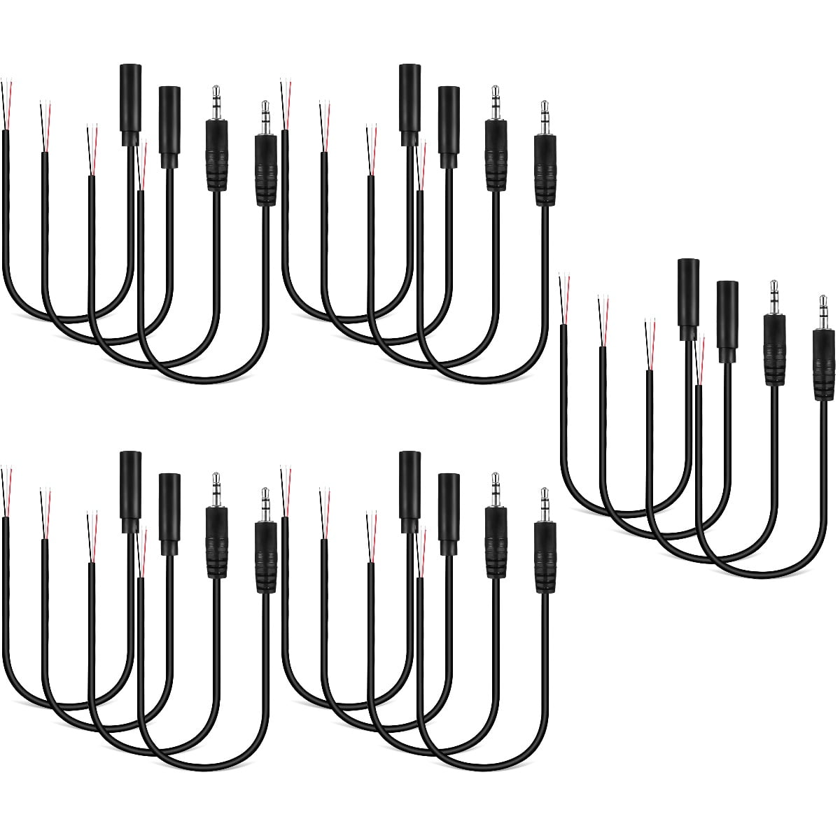 MLINS 20 pcs Speaker Extension Cable Female Male Single Joint Car ...