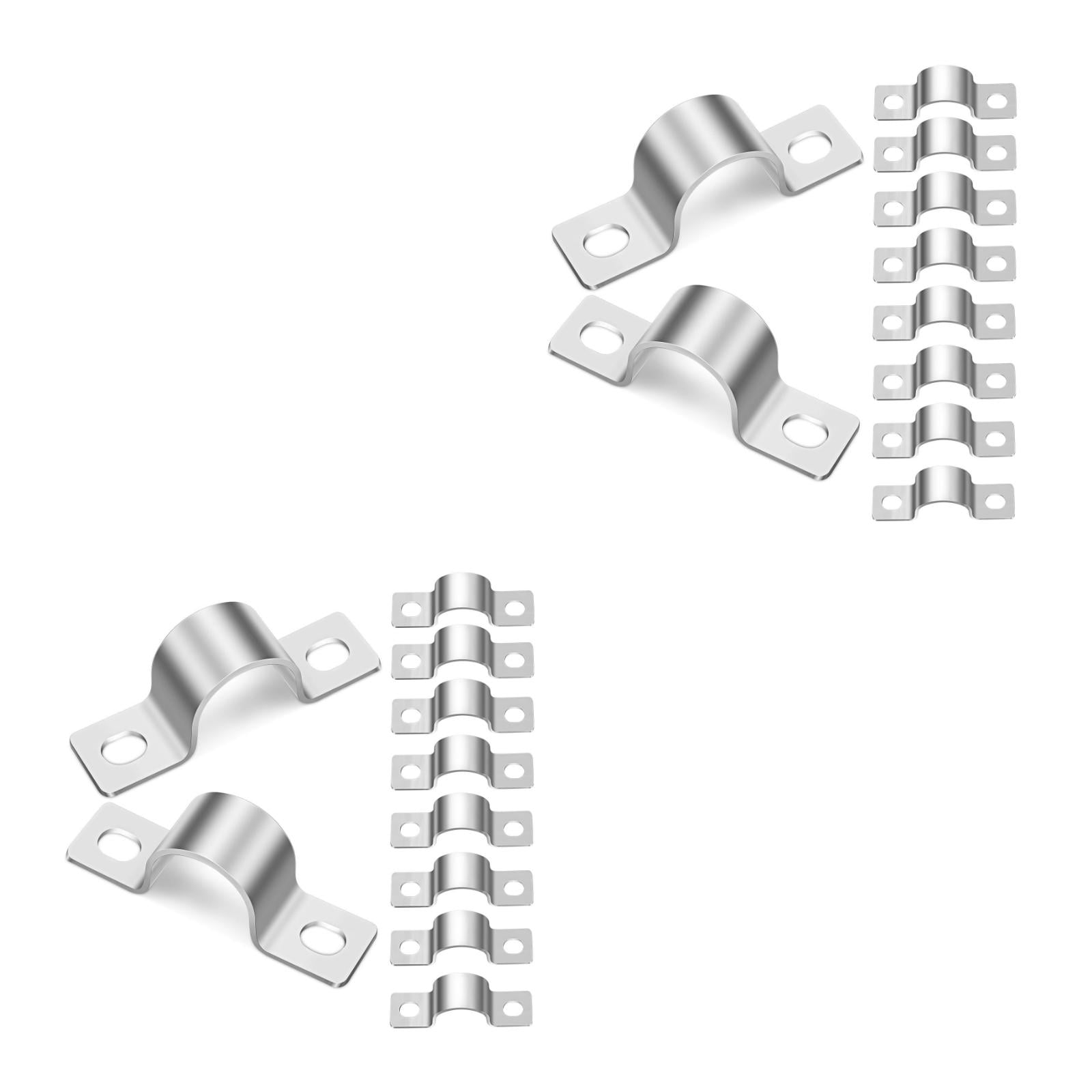 MLINS 20 pcs Stainless Steel U Shaped Brackets, Heavy Duty Pipe Support Bracket, Pipe Strap ...