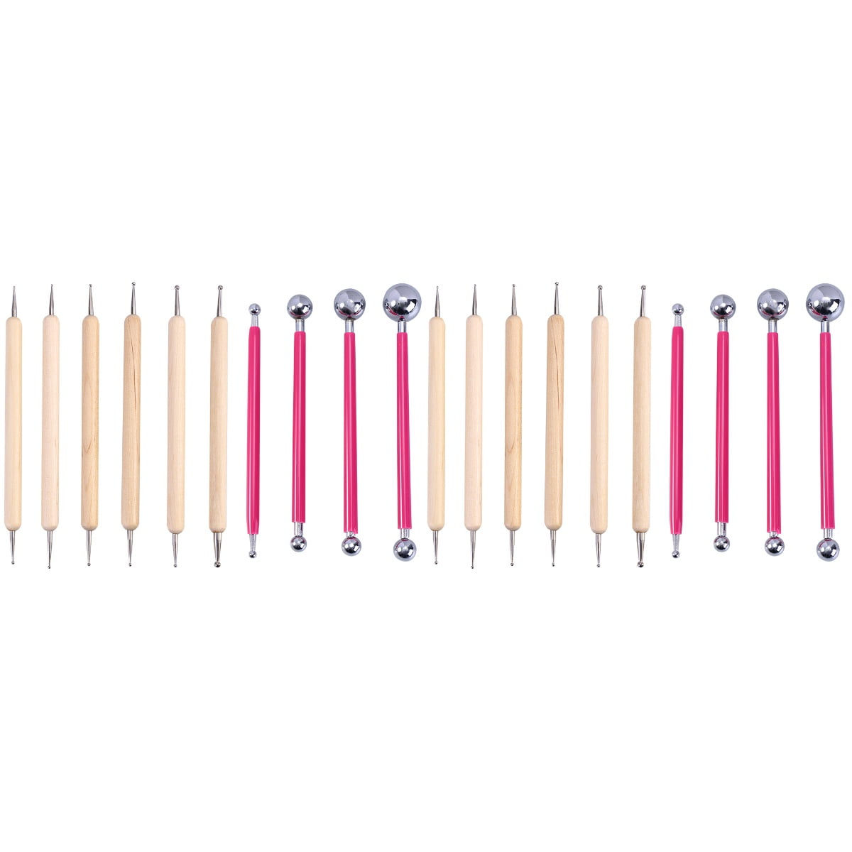 MLINS 20 pcs Stylus Tools Set Ceramic Clay Indentation Tools Dot ...