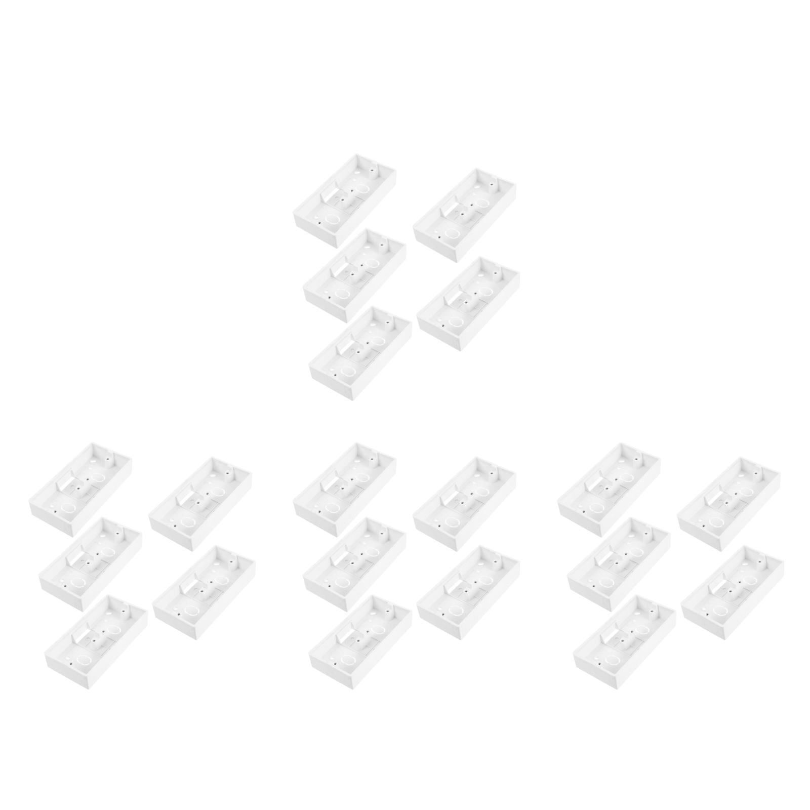 MLINS 20 pcs Wall Mount Plastic Outlet Box Electrical Outlet Boxes ...