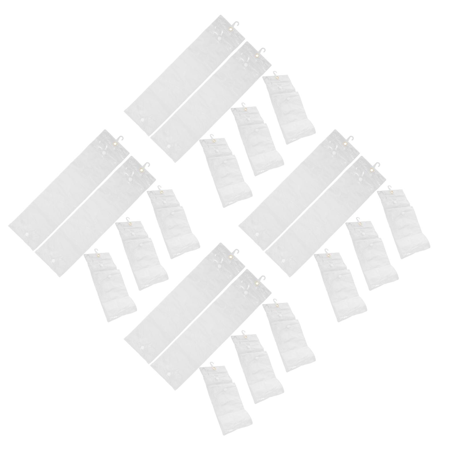 MLINS 20 pcs Wig Storage Bags For Hair Extensions Clear Pvc Hanging ...