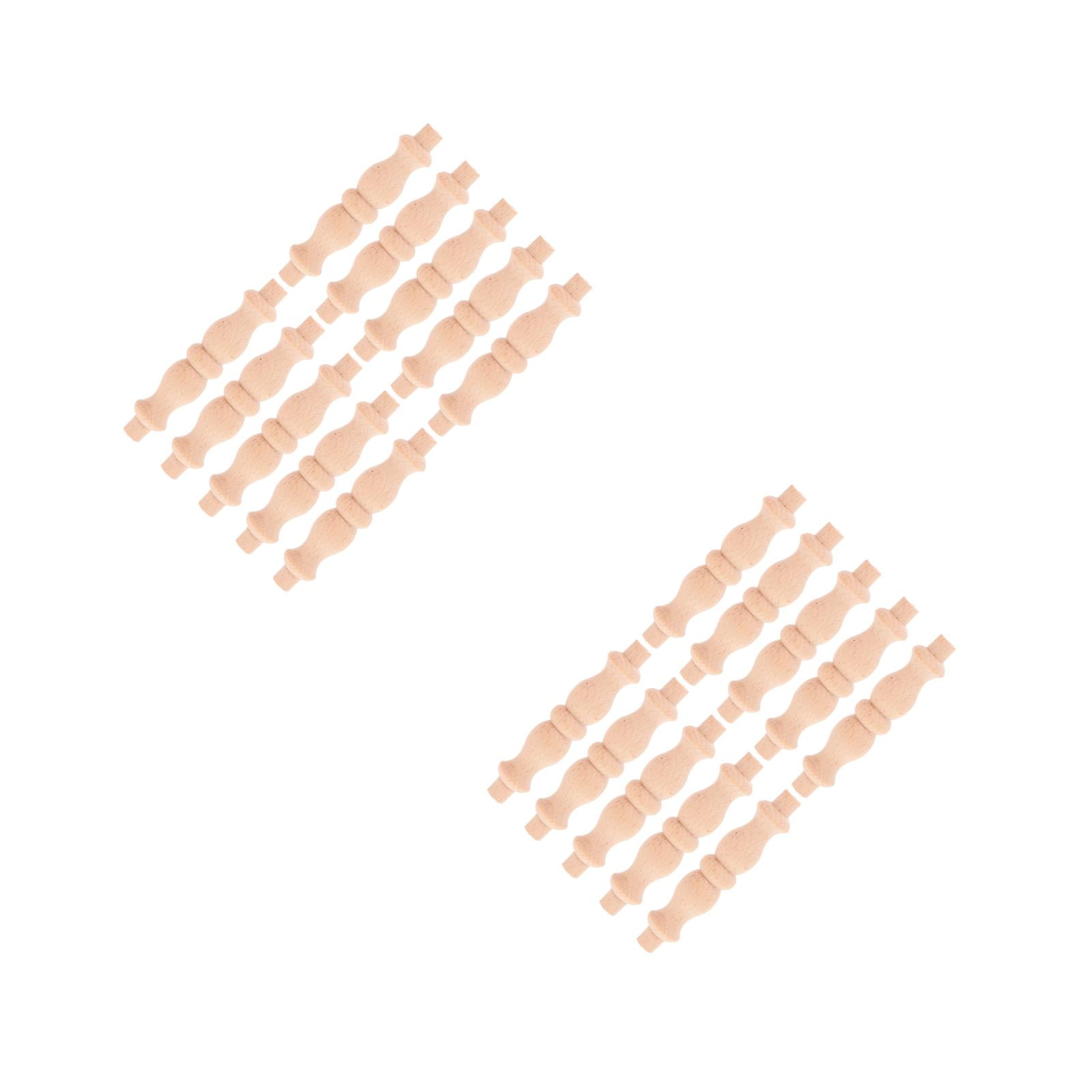 MLINS 20 pcs Wood Baluster Spindles Unpainted Wood Craft Spindles ...