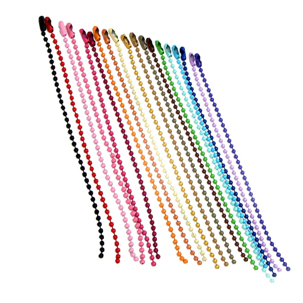 DINHEAROM Iron Bead Chain Bead Chains Colorful 200Pcs - Walmart.com