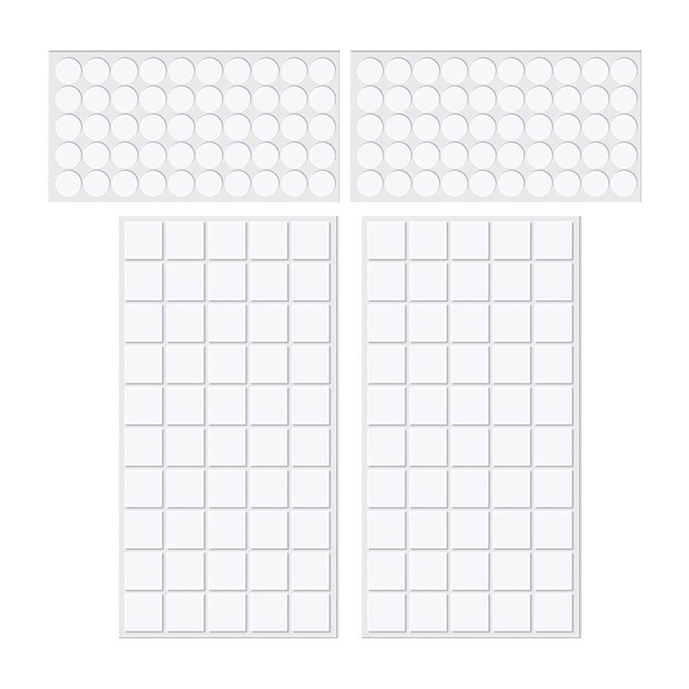 MLINS 200 Pcs Non-Marking Nano Glue Point Double Stick Tape Clear Duct ...