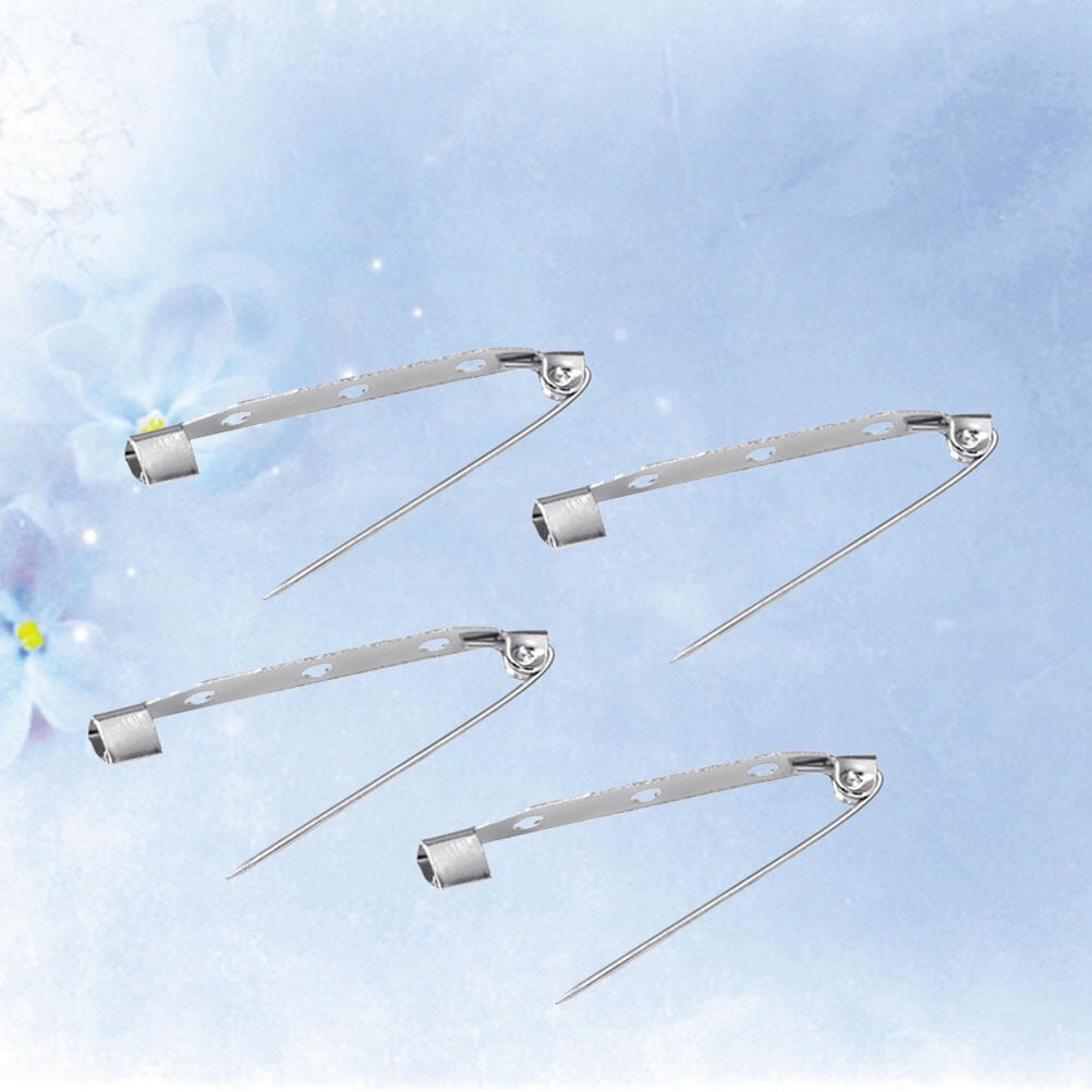PTOOTP Pin Safety Backs Silver Alloy 200Pcs for Craft Jewelry DIY ...