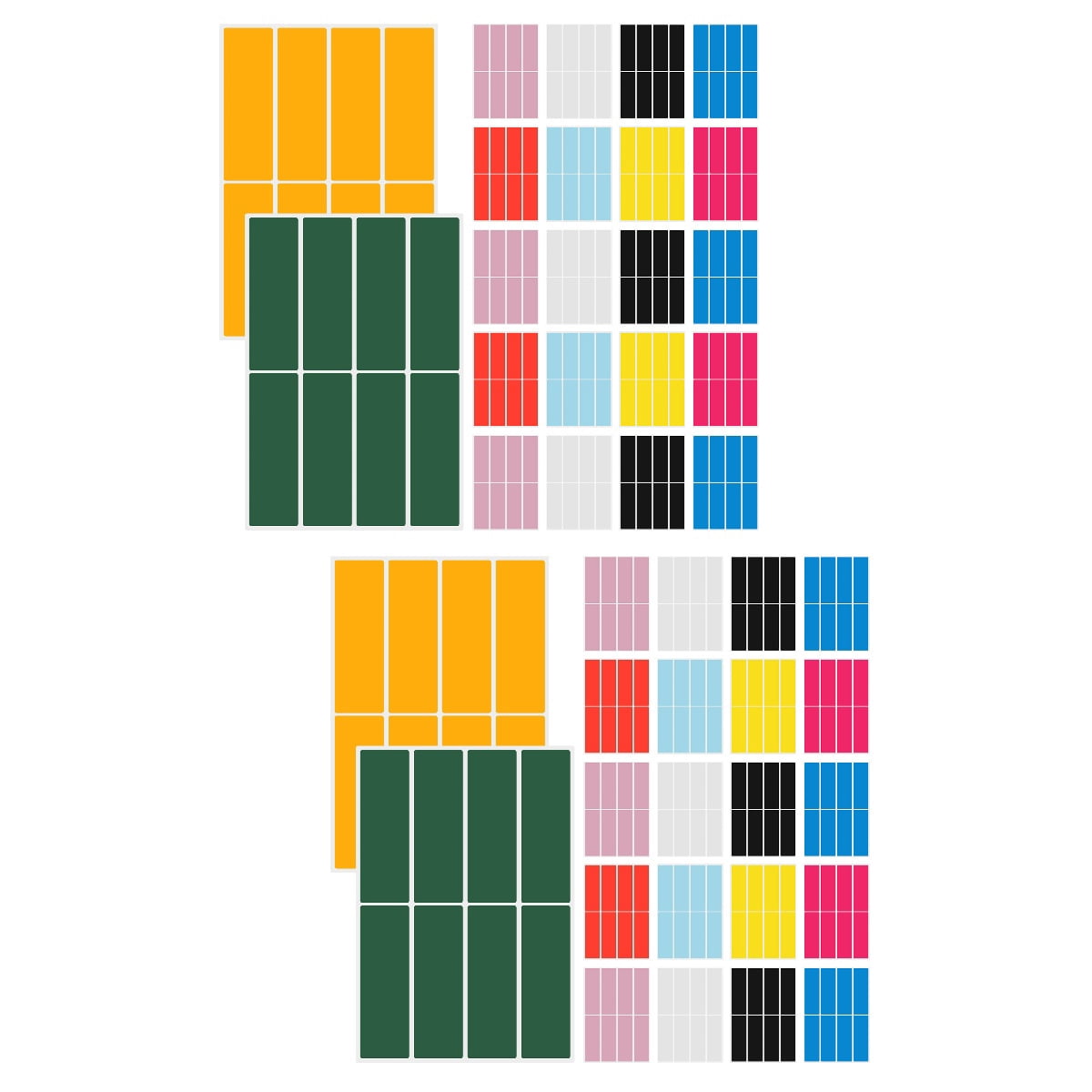 MLINS 200 Sheets Classification Colorful Stickers Blank Sticky Labels ...