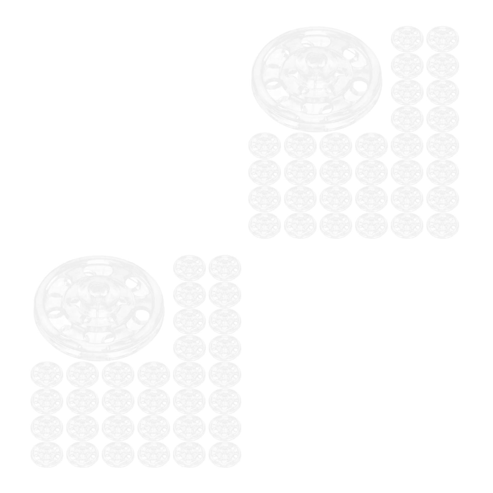MLINS 200 pcs Clear Shirt Buttons Coat Snaps Buttons Invisible Snaps ...