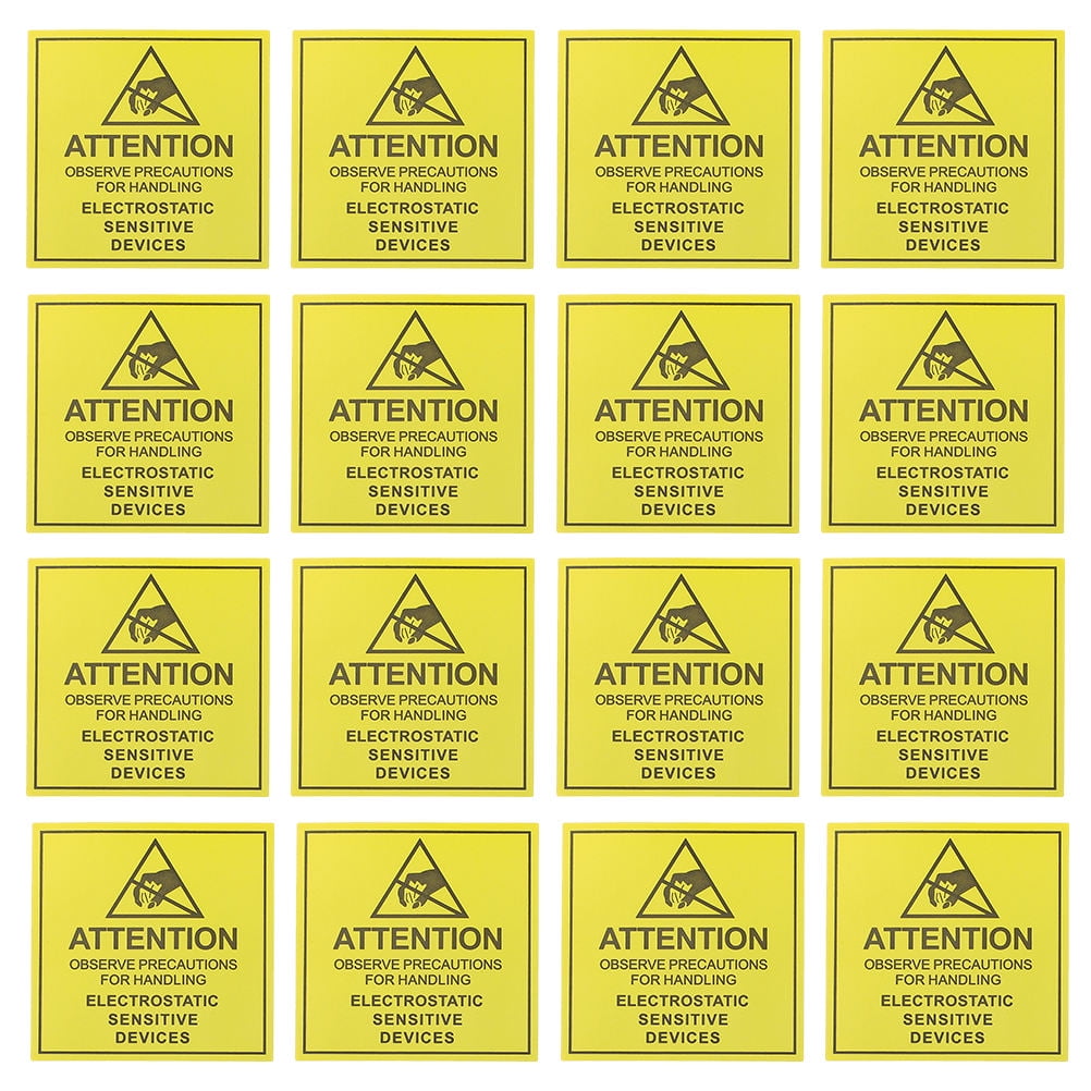 MLINS 200pcs Electrostatic Warning Stickers High Voltage Safety Labels ...