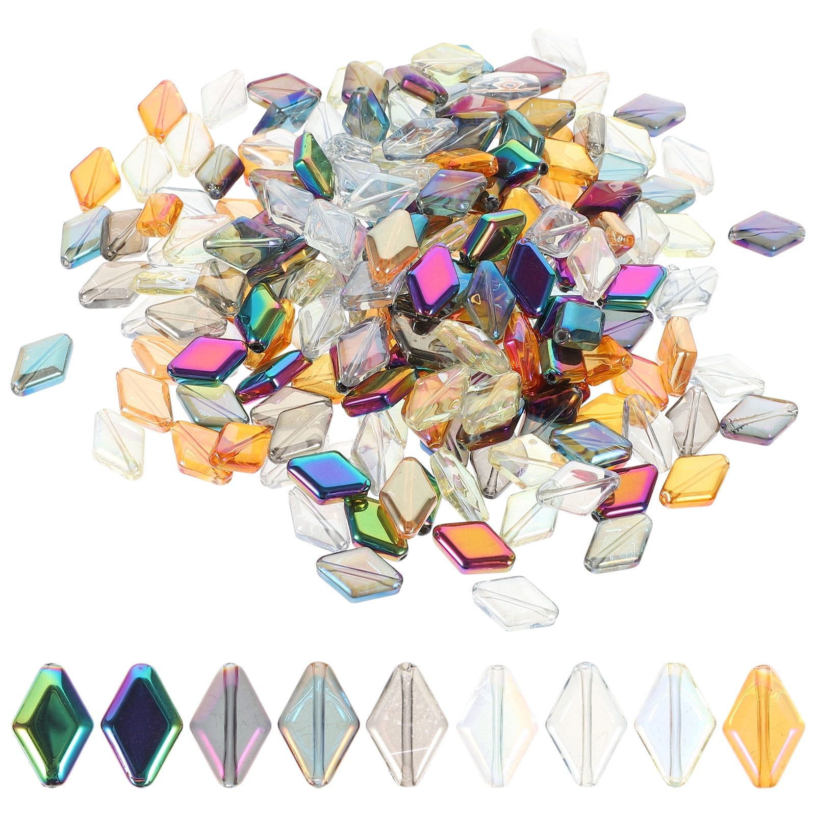 MLINS 200pcs Handcraft Making Bead Diamondshaped Bracelet Pendant Bead ...