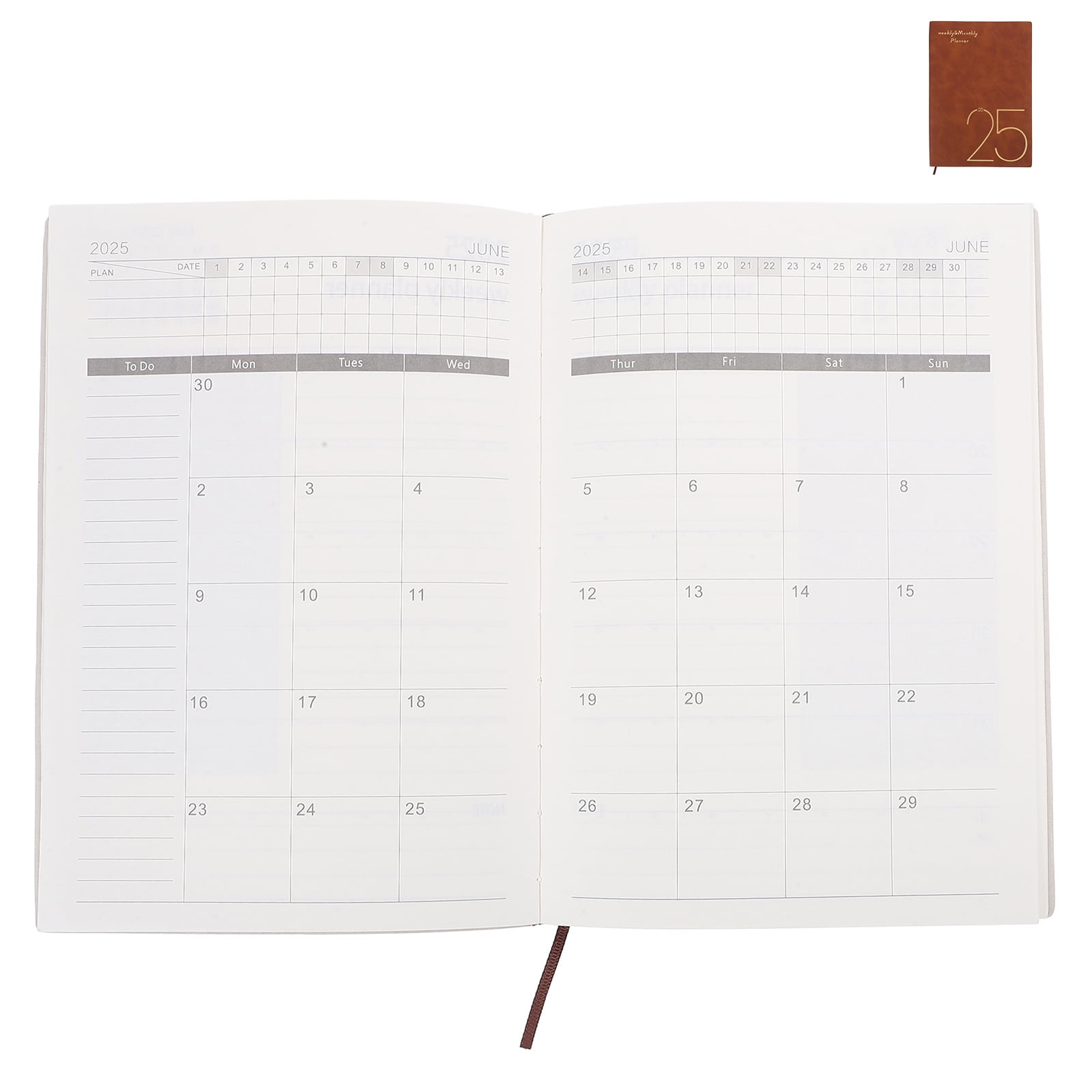 DINHEAROM Note Books For Work Notebook Brown Glazed Printing Paper 1Pcs ...