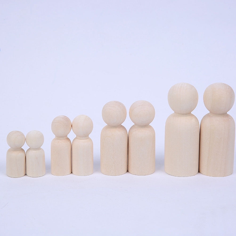 MLINS 20Pack Wood Figurines Bamboo Material Graffiti Puppet Kit for ...