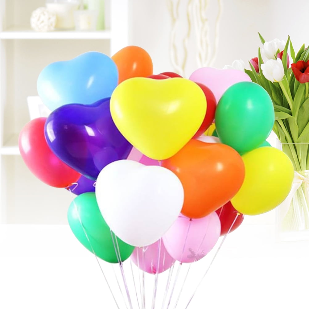 MLINS 20Pcs 10 Inch Heart Latex Balloons Rubber Balloon Party ...