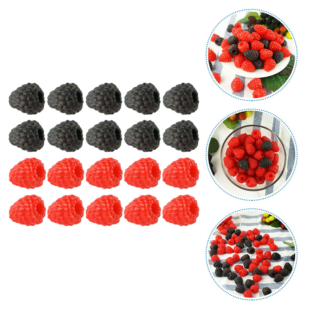 FOMIYES 20Pcs Artificial Raspberries Simulation Fruit Decor for Office ...