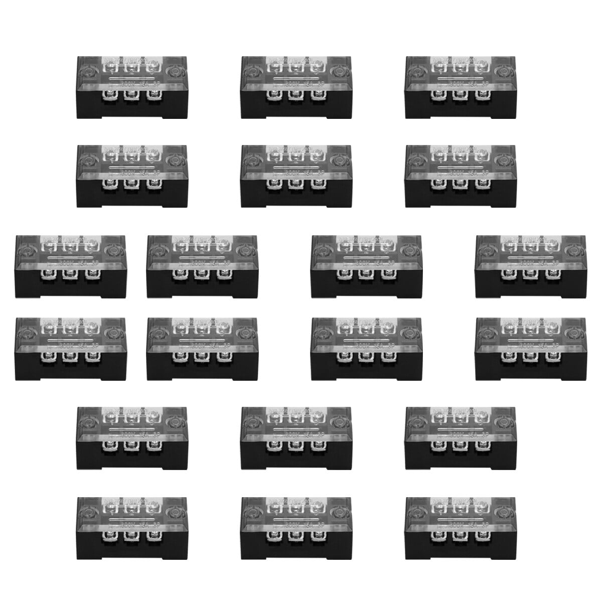 MLINS 20Pcs TB-1503 Fixed Terminal Row 3-Position Screw Terminal Block ...