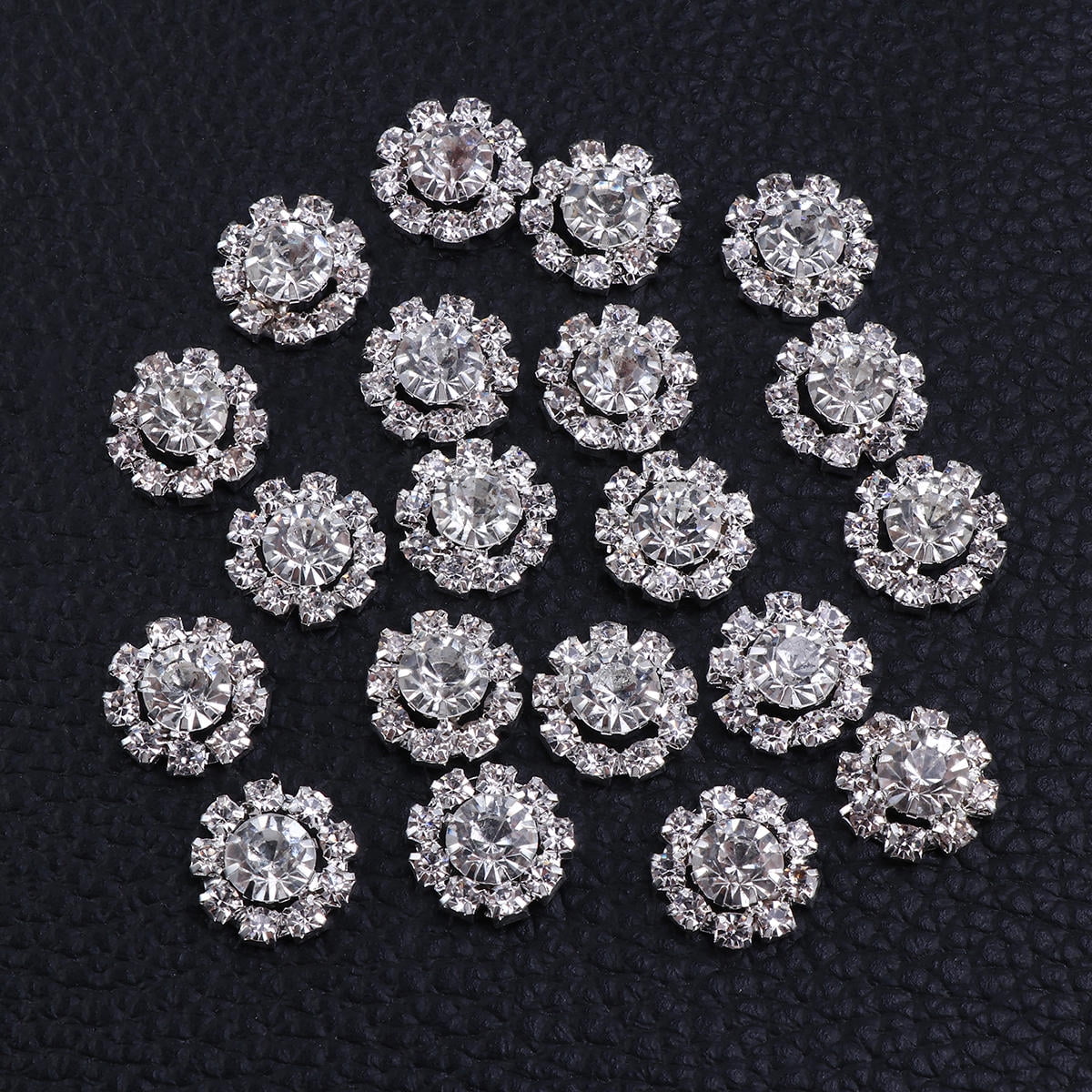 MLINS 20pcs Flatback Round Rhinestones Craft Crystals Faux Diamonds for ...