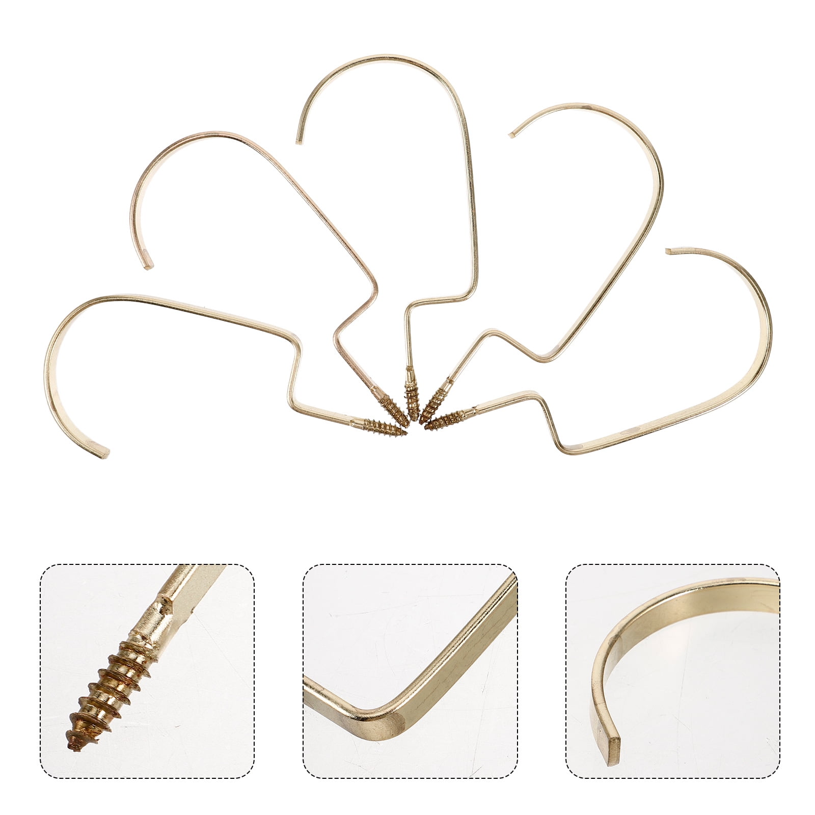 MLINS 20pcs Heavy Duty Screw-in Hooks for Clothes Hangers Flat Metal ...